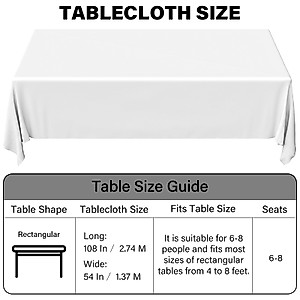 3 Pack Premium Disposable Plastic Tablecloth (54"x 108") ， Rectangle Table Cover for Wedding, Party, Banquet, Burgundy(White)