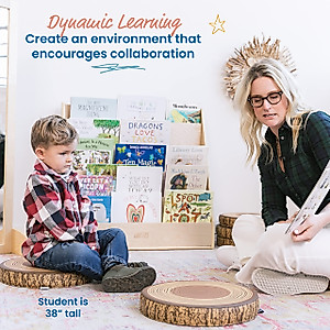 ECR4Kids SoftZone Tree Floor Cushions, Flexible Seating, Chocolate, 6-Pack