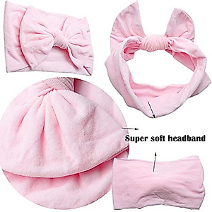 20 Colors Super Stretchy Soft Knot Baby Girl Headbands with Hair Bows Nylon Head Wrap For Newborn Baby Girls Infants Toddlers Kids