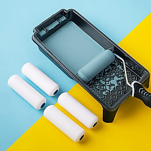 Mister Rui Foam Paint Roller, 4 Inch Paint Roller 10 Pack, Small Paint Roller, Foam Paint Roller 4 Inch, Small Foam Paint Roller High Density, 4 Inch Foam Rollers for Painting Walls, Cabinets