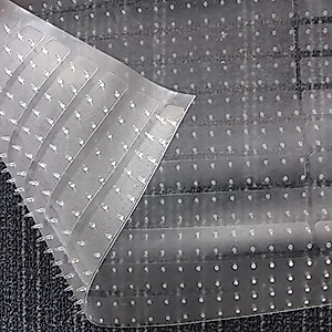 Home Must Haves Clear Vinyl Plastic Premium Deluxe PVC Ribbed Pattern Floor Runner Protector for Carpet (27" Wide)