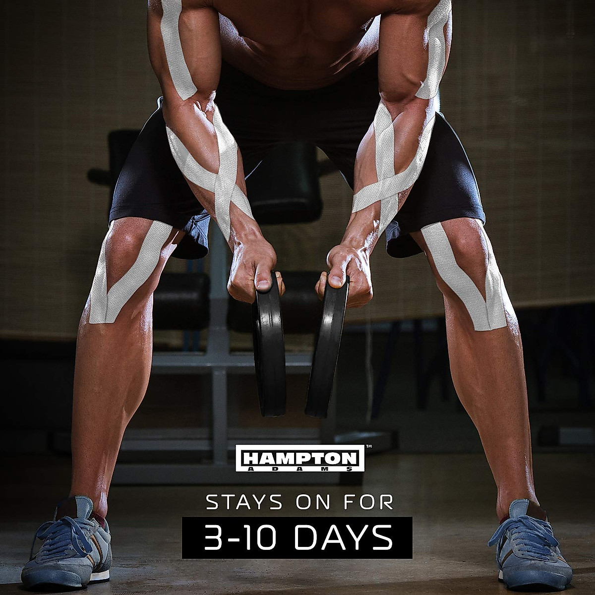 (135 Feet) Bulk Kinesiology Tape Waterproof Roll Sports Therapy Support for Knee, Muscle, Wrist, Shoulder, Back/Original Uncut Premium Therapeutic Elastic & Hypoallergenic Cotton - (White)