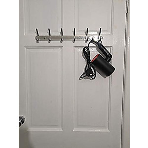 MASS DYNAMIC Wall Mounted Coat Hooks – Stainless Steel Clothes Hooks for Wall, 6 Dual Hooks Hanger for Hat, Kitchen Utensils, Bathroom and Other Tools