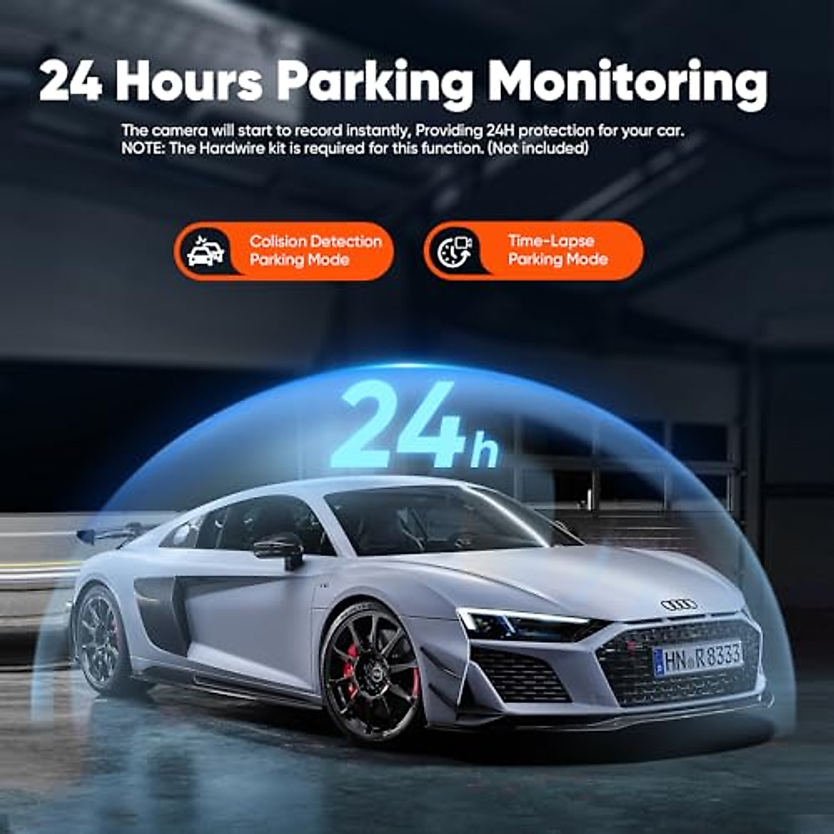 LINGDU D100 Smart Dash Cam Front for Cars, 2.5K Dash Cam with WiFi GPS, Car Camera with 0.96" LCD Display, Voice Control, Night Vision, WDR, Parking Mode, Loop Recording, G-Sensor, 150° Wide Angle