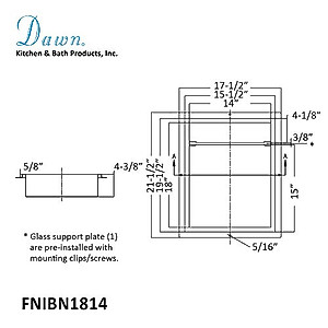 Dawn FNIBN1814 Shower Niche, Polised Satin