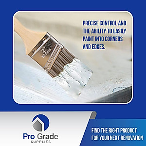 10 Pack Pro-Grade Premium Wall/Trim House Paint Brush Set Great for Professional Painter and Home Owners Painting Brushes for Cabinet Decks Fences Interior Exterior & Commercial Paintbrush.