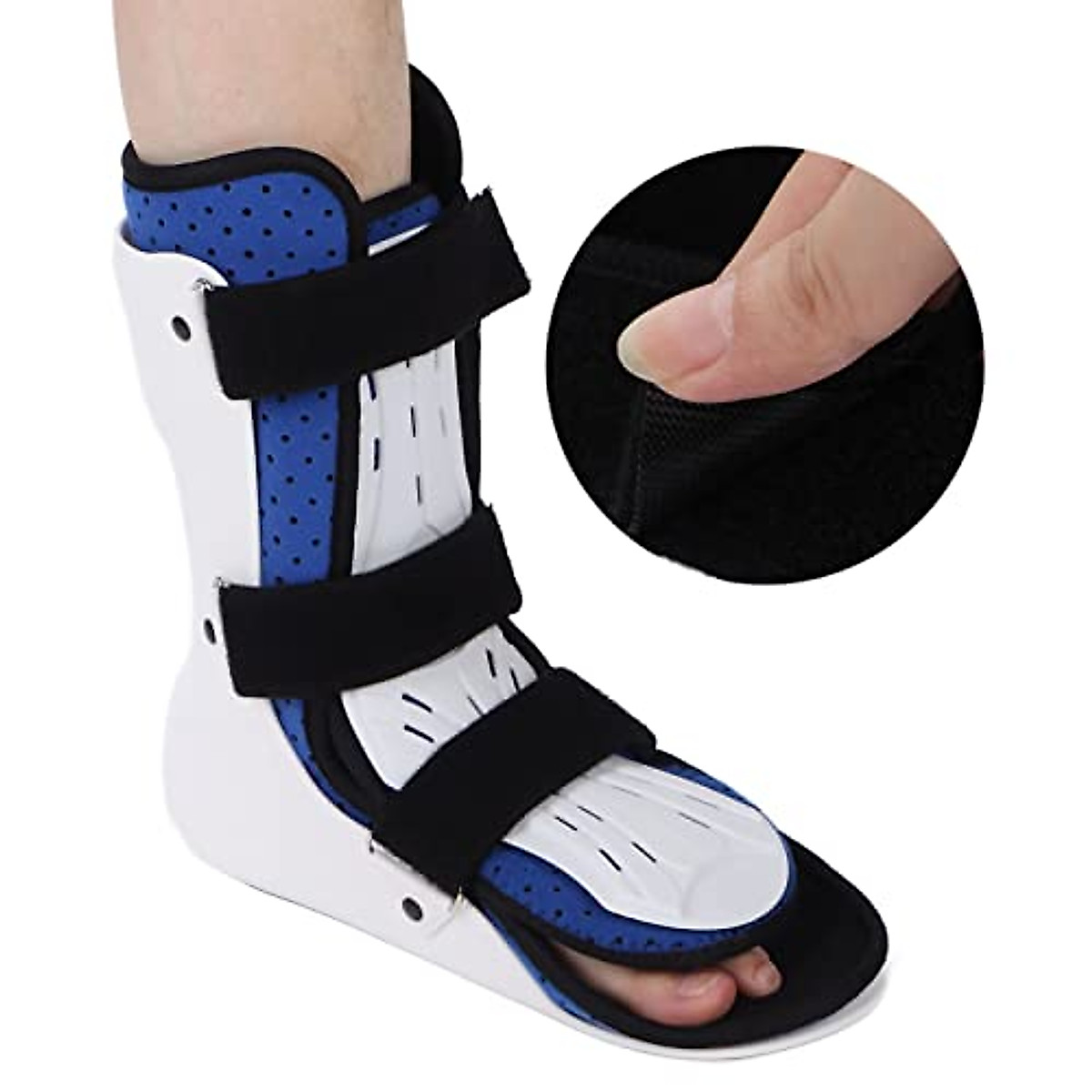 Fracture Boot, Detachable Design Comfortable Short Reinforced Orthopedic Walker Boot Nonslip with Front Protection Plate for Foot Injuries(Left foot, S)