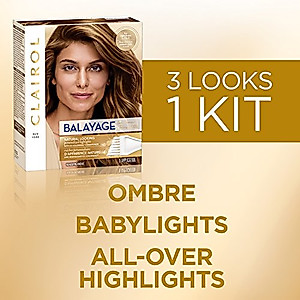 Clairol Nice'n Easy Balayage Permanent Hair Dye, Brunettes Hair Color, Pack of 3
