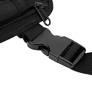 Zerone Walkie Talkie Bag, 10.2 x 6.69 inches Walkie Talkie Portable Vest Chest Bag Pouch Black with Adjustable Strap for Hunting Sports, Production Workshops, Construction Sites