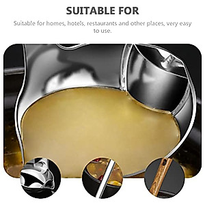 Luxshiny Oil Separator Soup Ladle, Stainless Steel Gravy Food Fat Separator Skimmer Spoon Grease Strainer Separater for Home Kitchen and Cooking