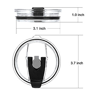 20 oz Tumbler Lids, Fits for YETI Rambler, Ozark Trail, Old Style Rtic and More, 2 Pack Spill-proof Splash Resistant Lids Covers for Tumblers Cups(2*Pure Pink)