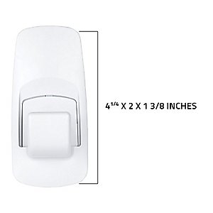 Command Jumbo Hook with Strips 17004ES- White, Pack of 1 with A Prep Pad for Fast and Easy Application