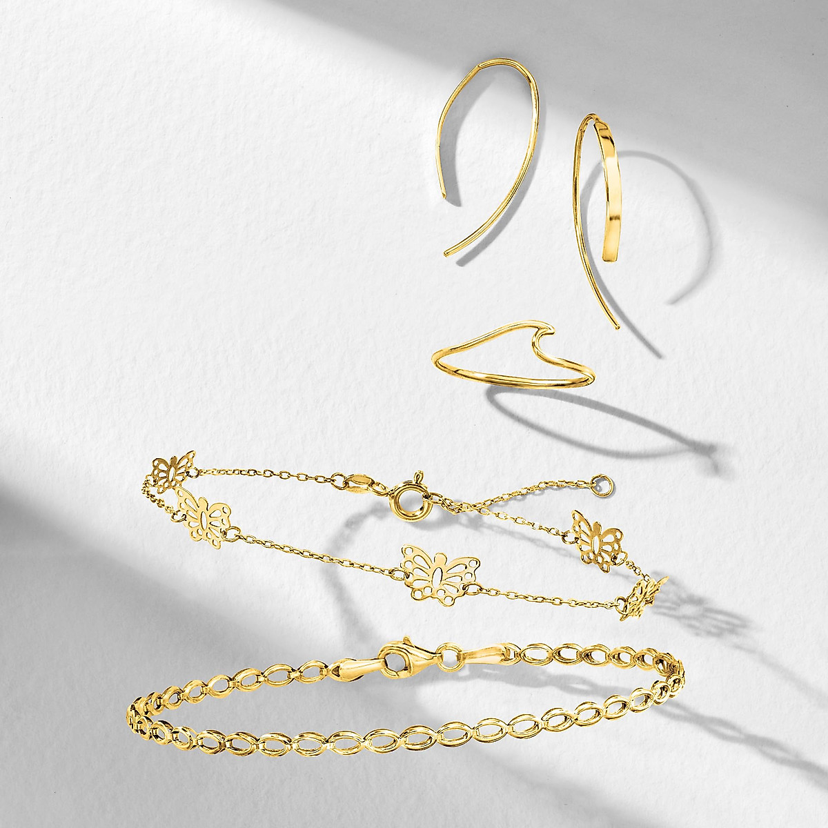 RS Pure by Ross-Simons 14kt Yellow Gold Threader Earrings