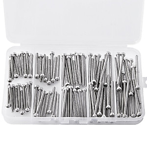 NIULUNBAO M3 x 30mm 35mm 40mm 45mm 50mm Hex Socket Head Cap Screws Bolts, 304 Stainless Steel, Metric Machine Fully Threaded, Bright Finish, Allen Hex Drive, Assortment Kit 100PCS