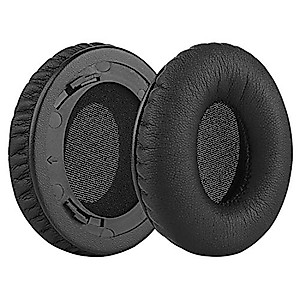 Geekria QuickFit Protein Leather Replacement Ear Pads for Beats Solo HD (810-00012-00) On-Ear Headphones Earpads, Headset Ear Cushion Repair Parts (Black)