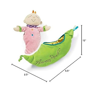 Manhattan Toy Snuggle Pod Sweet Pea First Baby Doll with Cozy Sleep Sack for Ages 6 Months and Up