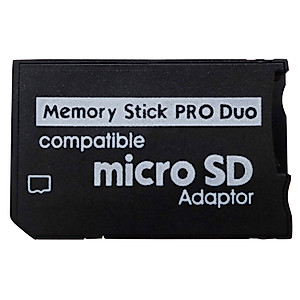 PSP Memory Stick Adapter, Funturbo Micro SD to Memory Stick PRO Duo MagicGate Card for Sony PlayStation Portable, Camera, Handycam