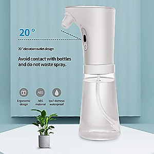 iBath Touchless Hand Sanitizer Dispenser, Auto-Induction Alcohol Dispenser Sprayer Liquid Bottles 8.8OZ, 2-Level IPX7 Waterproof, Ideal for Bathroom, Hospital, School, Office