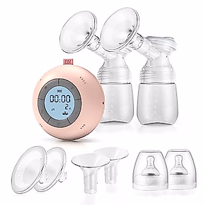 Breast Pump, BabyKing Electric Breast Pump with 3 Modes & 15 Levels, Pain Free Strong Suction Power, Ultra-Quiet Rechargeable for Travel & Home
