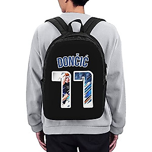 Dallas-Luka-Doncic-#77-Basketball Fans Adult Youth Bag Backpack Schoolbag Laptop Bag Usb Book Bag17 Inch For