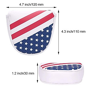 USA Mallet Putter Cover Headcover Magnetic Golf Head Covers Headcovers Club Protective Equipment for Scotty Cameron Odyssey Two Ball Taylormade Durable