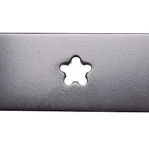USA Mower Blades U12025BP (6) High-Lift for Husqvarna 539112079 Dixon 10782 10881 Length 18 in. Width 2-1/2 in. Thickness .200 in. Center Hole 5 Point Star 50 in. Deck