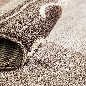 Unique Loom Del Mar Collection Area Rug-Transitional Inspired with Modern Contemporary Design, 6 ft x 6 ft, Light Brown/Beige