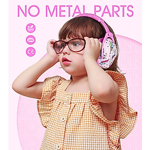 Hocazor HZ015 Kids Ear Protection-SNR 27dB Safety Earmuffs Durable Composite Material Hearing Protector Girls Noise Cancelling Headphones - Pink Ice Cream