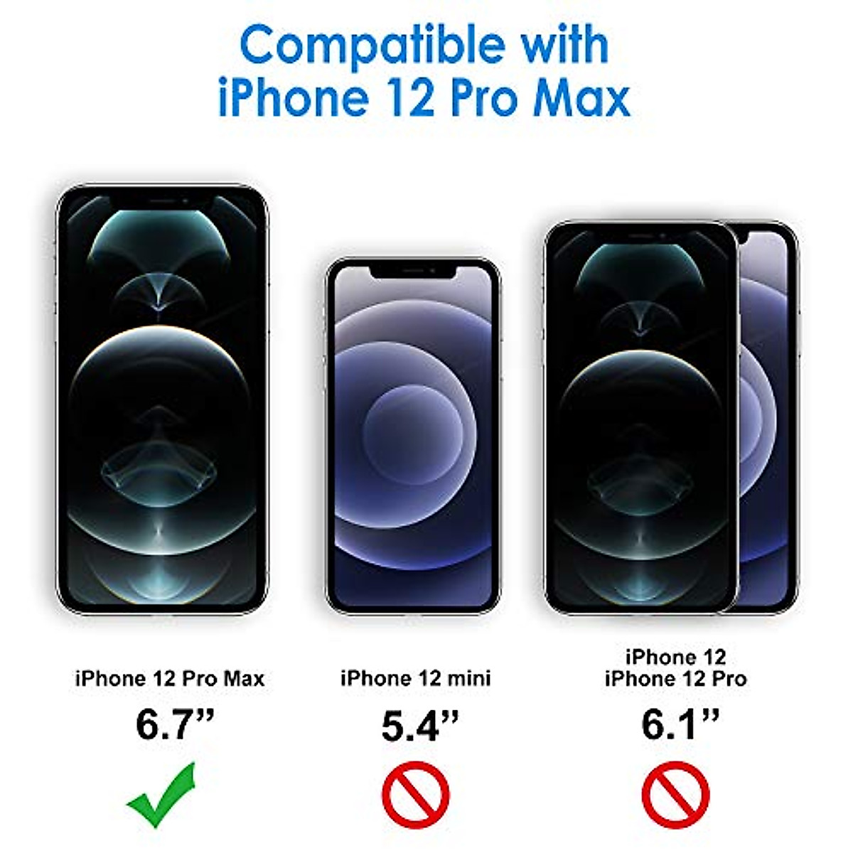 JETech Privacy Screen Protector for iPhone 12 Pro Max 6.7-Inch, Anti Spy Tempered Glass Film, 2-Pack