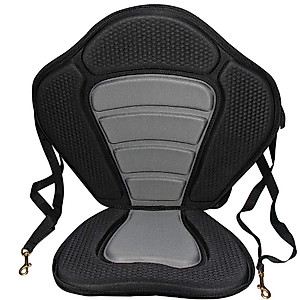 MotorToGo Compatible AquRa Kayak Seat,Adjustable Backrest Memory Cushion Kayak Canoe Seat with Detachable Zipper Bag for Sit-on-Top Kayak