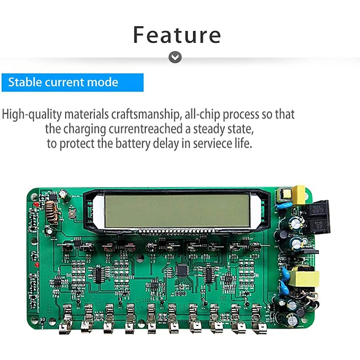 Tenberly 12 Slots Battery Charger with LCD Display for AA AAA 18650 NiCD NiMH 3.7V Li-ion Batteries with Discharge Function (Upgrade Charger)
