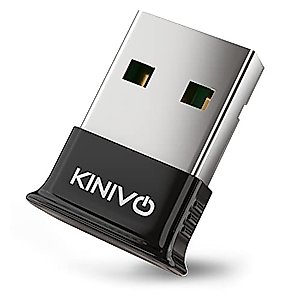 Kinivo USB Bluetooth Adapter for PC BTD400 (Bluetooth 4.0 Dongle Receiver, Low Energy) - Compatible with Windows 11/10/8.1/8/7, Raspberry Pi, Linux, MacOS, Laptop & Headphones