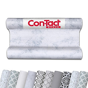 Con-Tact Brand Grip Prints Non-Adhesive Non-Slip Counter Top, Drawer/Shelf Liner, 12" x 20', Carrara Marble