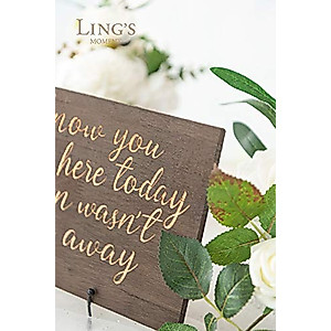 Ling's Moment Sturdy Solid Wooden Wedding Memorial Table Sign We Know You Would Be Here Today If Heaven Wasn't So Far Away Wedding Memory Sign
