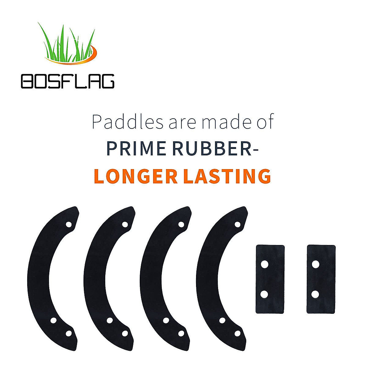 BOSFLAG HS520 Paddles with 22431-V10-013 Belt Replaces Honda 06720-V10-030, 06720-V10-020 for Honda HS520 Paddles, Honda HS720 Paddles, HS520AA, HS520AS, HS720AA, HS720AMA, HS720ASA 20" Snow Blowers