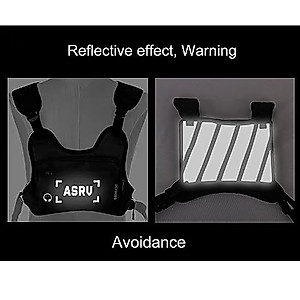 Ekfacmia Chest Bag, Harness Reflective Mens Chest Bag, Water Resistant Chest Pack, Chest Bag for Men