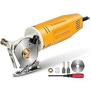 GPOAS Mini Electric Rotary Cutter for Fabric, 70MM Electric Rotary Fabric Cutter,Rotary Blade Fabric Cutting Machine Cloth Cutting Machine, Octagonal Knife Rotary Scissors For Multi Layer Leather Wool