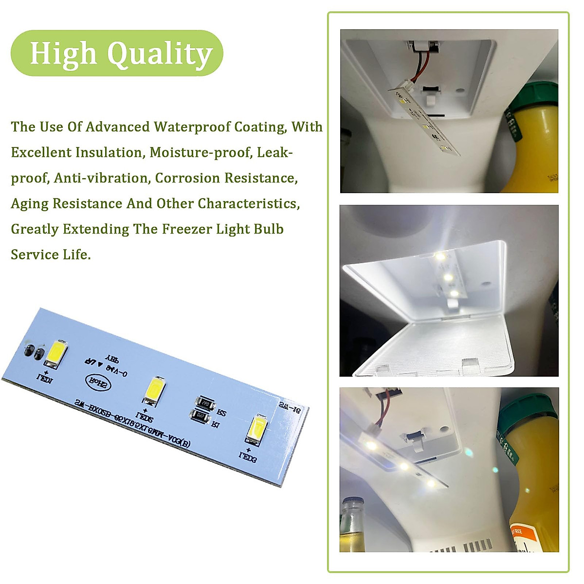 SW-BX02B Refrigerator LED Light Board Replacement for Frigidaire Refrigerator LED Light,Refrigerator LED Light Module Replacement ZBE2350HCA sw-bx02b(8PC)