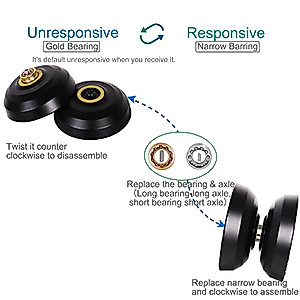 LESHAREYoyo Non-Responsive Pro X3 for Advanced yoyo Players Includes Responsive yoyo for Beginners Aluminum Yoyo for Kids + 5 yoyo Ropes + Gloves + User Instructions
