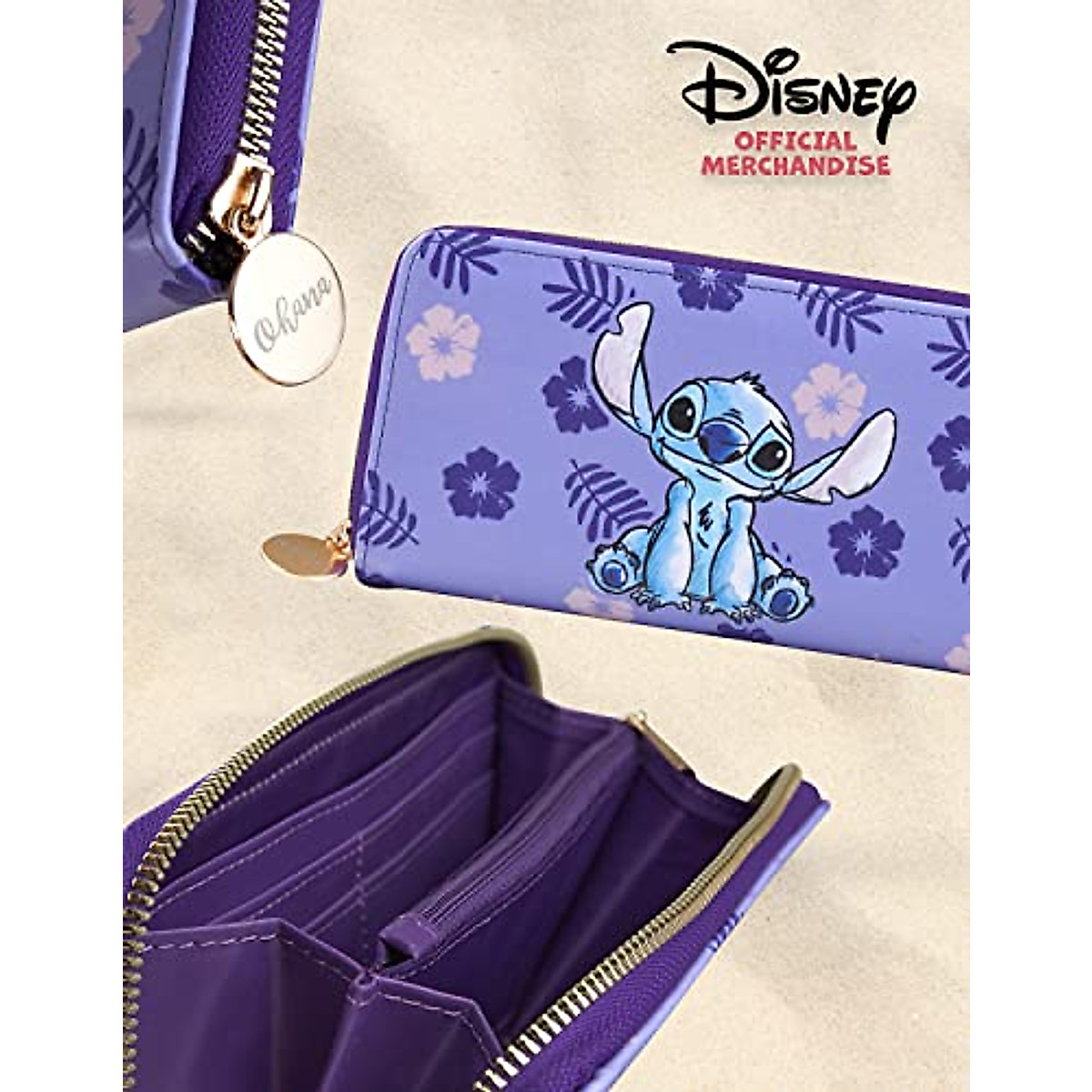 Disney Women's Zippered, Purple, Taille Unique