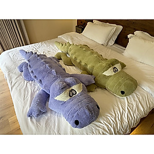 Hofun4U Alligator Plush Pillow, 67 inch Alligator Stuffed Animal, Home Decoration Christmas Valentine’s Birthday Gift for Boys Girls Adults Kids (Green)