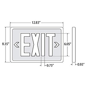 Carpenter Lighting Red Tritium Exit Sign with 10-Year Life
