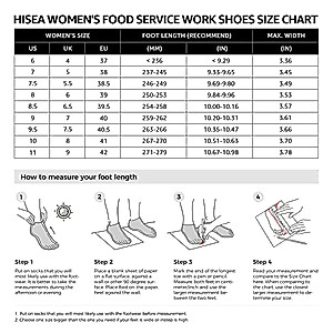 HISEA Non-Slip Work Shoes for Women Slip Resistant Food Service Restaurant Nurse Work Shoes Comfort Lightweight Casual Sneakers Size 8 Black