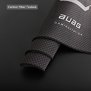 AuAg Gaming Desk 63 inch Larger Battlestation PC Computer Desk Home Office Desk Gaming Table Gamer Workstation with Full-Sized Desk Mat & Cup Holder & Headphone Hook & Powerful Cabling Management