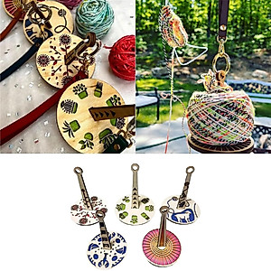 Multlife Portable Wrist Yarn Ball Holder & 3Pcs Crochet Hooks, Yarn Holder, Yarn Spinner, Yarn Holder for Crocheting, Crochet Yarn Holder, Yarn Ball Holder, Yarn Spinner for Crocheting (Red-B)