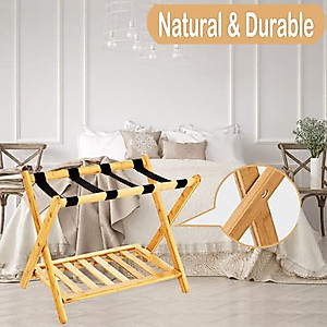 Foldable Luggage Stand for Guest Room -No Assembly Required-Folding Luggage Holders for Guest Room Suitcase Holder Suitcase Stand Luggage Racks for Suitcases for Bedroom Luggage Stand Foldable Pull Up Suitcase Shelves Luggage Holders Suitcase Holder Suitc