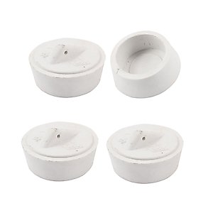 Qtqgoitem 1" Dia Kitchen Bathtub White Rubber Sink Disposal Stopper 4 Pcs (model: 03d 1b5 4b1 06f 0ee)