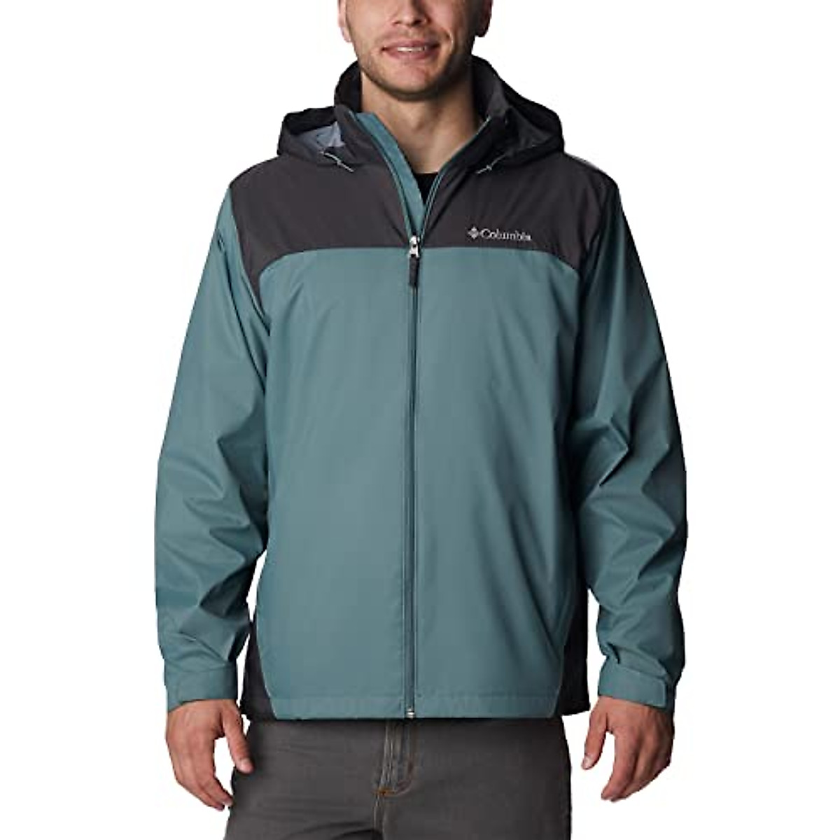 Columbia Men's Glennaker Lake Rain Jacket, Metal/Shark, Medium