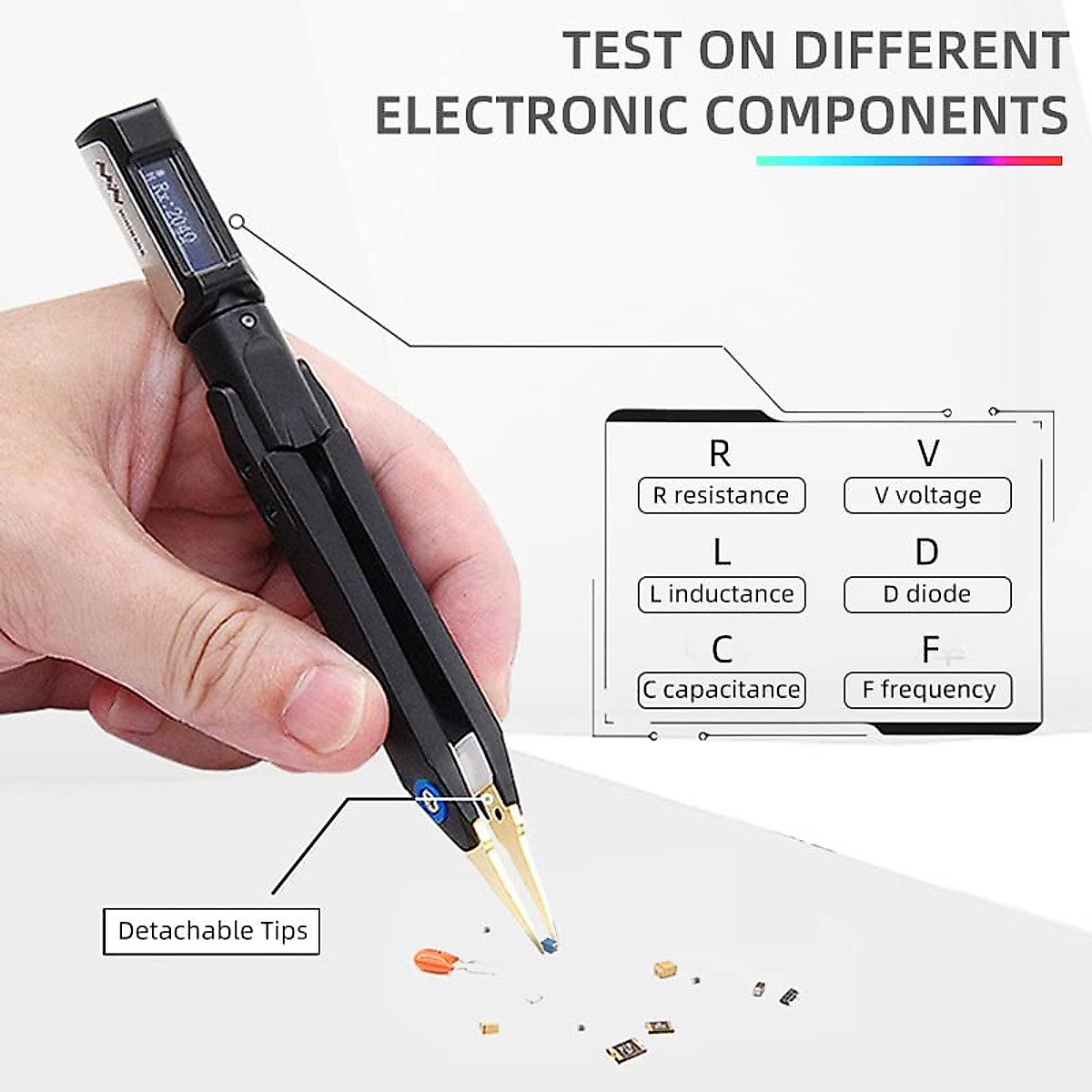 MINIWARE DT71 LCR Meter Tweezer - Electronic Component Tester
