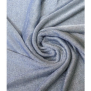 Keily & Megan Inc, 60" Wide Stretch Vintage Chainmail Medieval Era Armour LARP Cosplay Faux Metallic Chainmail Fabric by The Yard (Silver, 1 Yard)